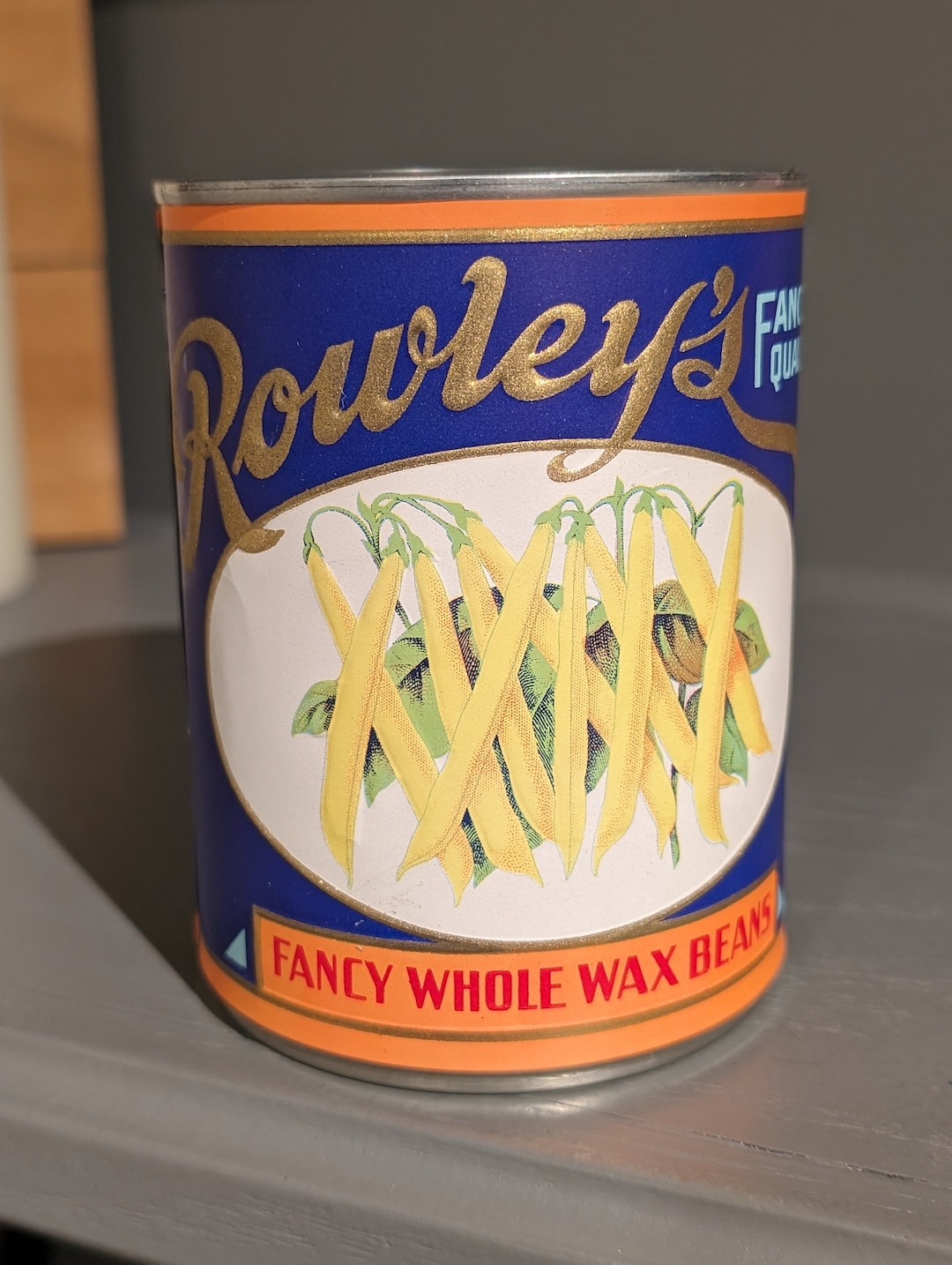 1920's Rowley's Yellow Wax Beans Can Label on Can Original Vintage ...