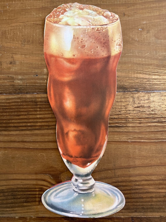 1940's Black Cow/root Beer Float Ice Cream Sundae Poster - Etsy Canada