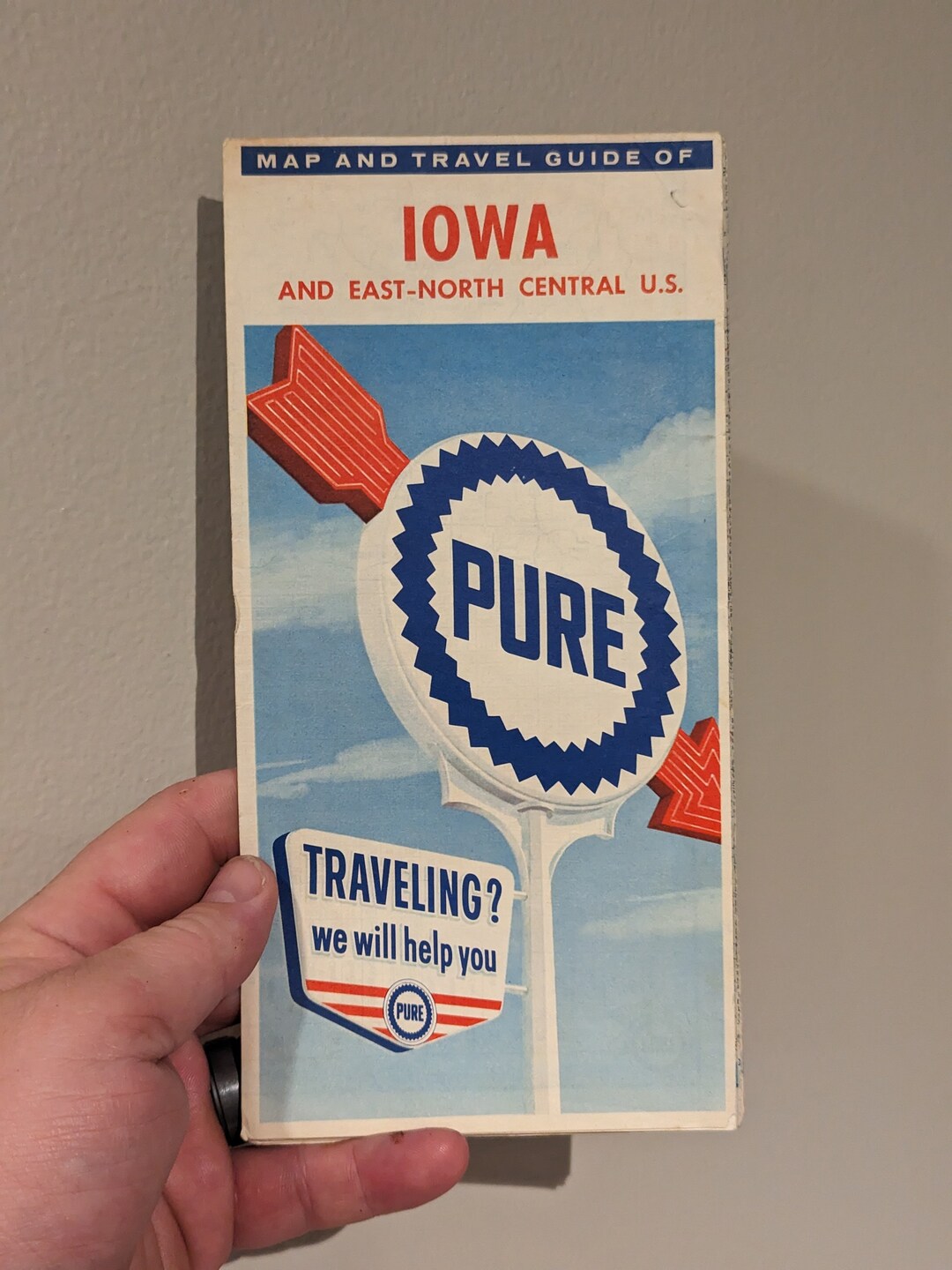 1960's Pure Oil Company Road Map of Iowa Old & Original - Etsy