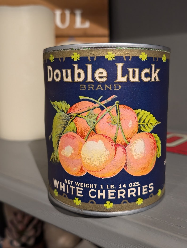 1920s Double Luck Embossed Shamrock Can Label on Can Original Vintage ...