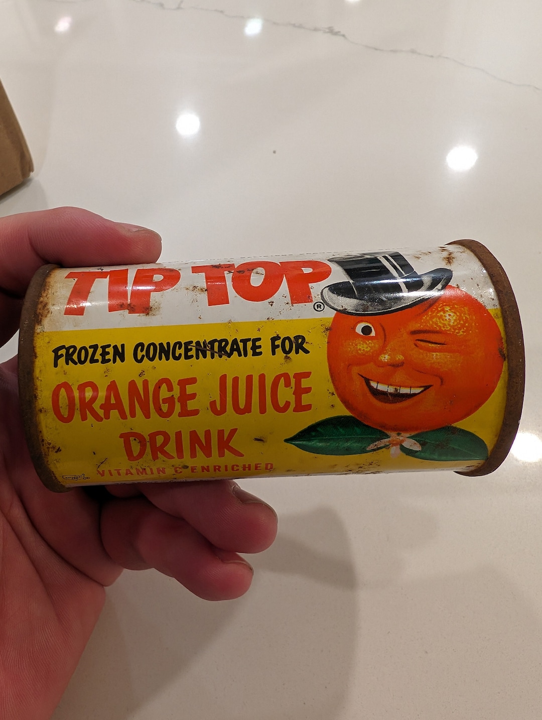 Original 1960's 70's Tip Top Orange Drinkflorida Orange Juice Can ...