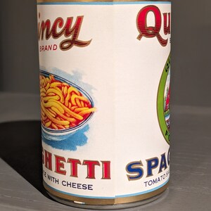 1920s 30s 40s Quincy Brand Spaghetti Can Label on Can Original Vintage ...