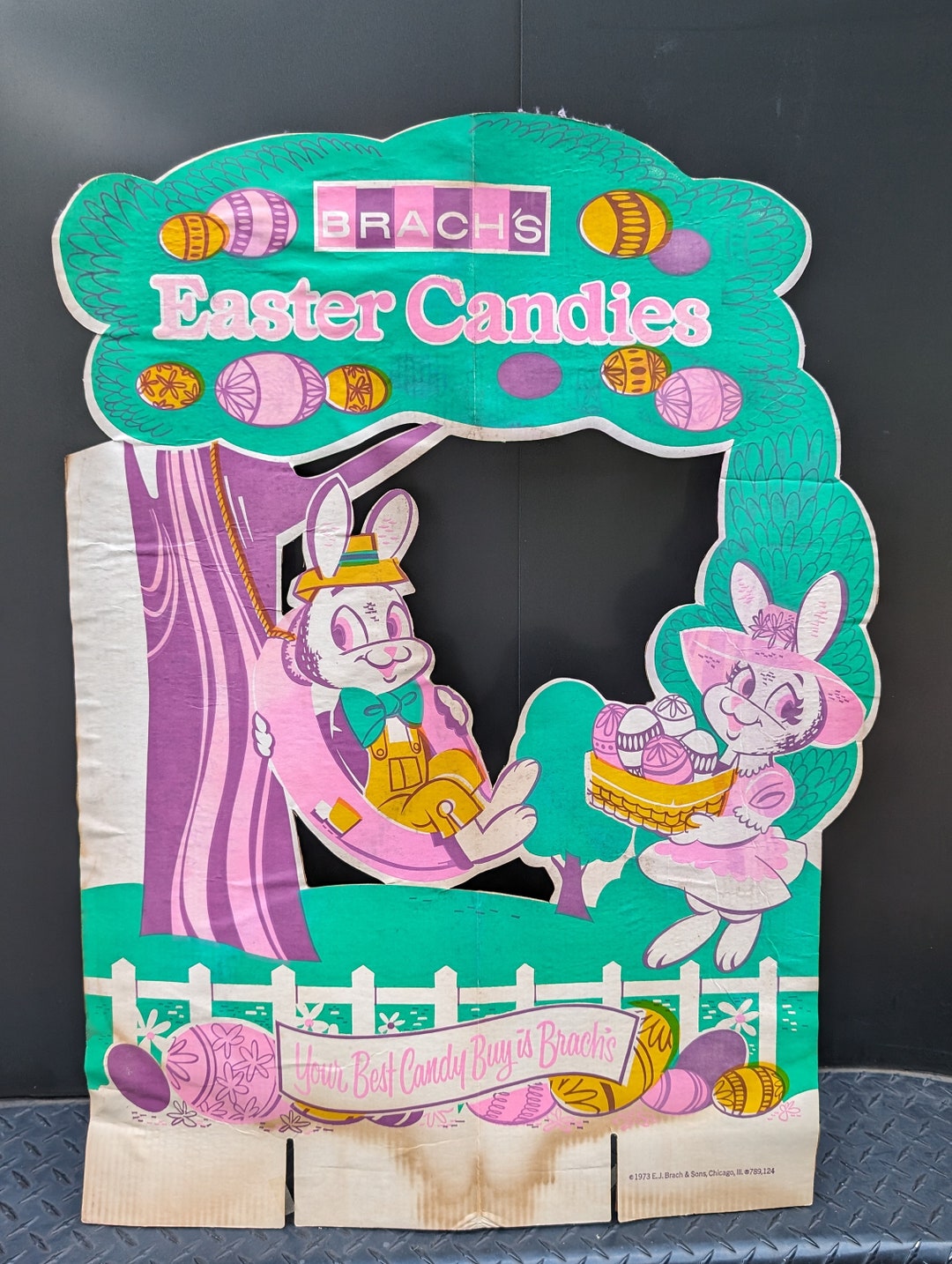 LARGE 1970s Bunny Swing Brach's Candy Easter Candy Candies Treats ...