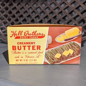 1960's Hall Brothers Dairy Farms Butter Box - Montgomery, Alabama - Old ...