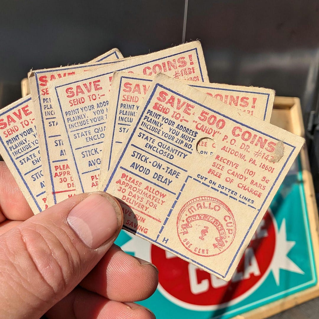 1940's Mallo Cup Coins - Paper Premium Coupons Lot of 5 Paper - Etsy