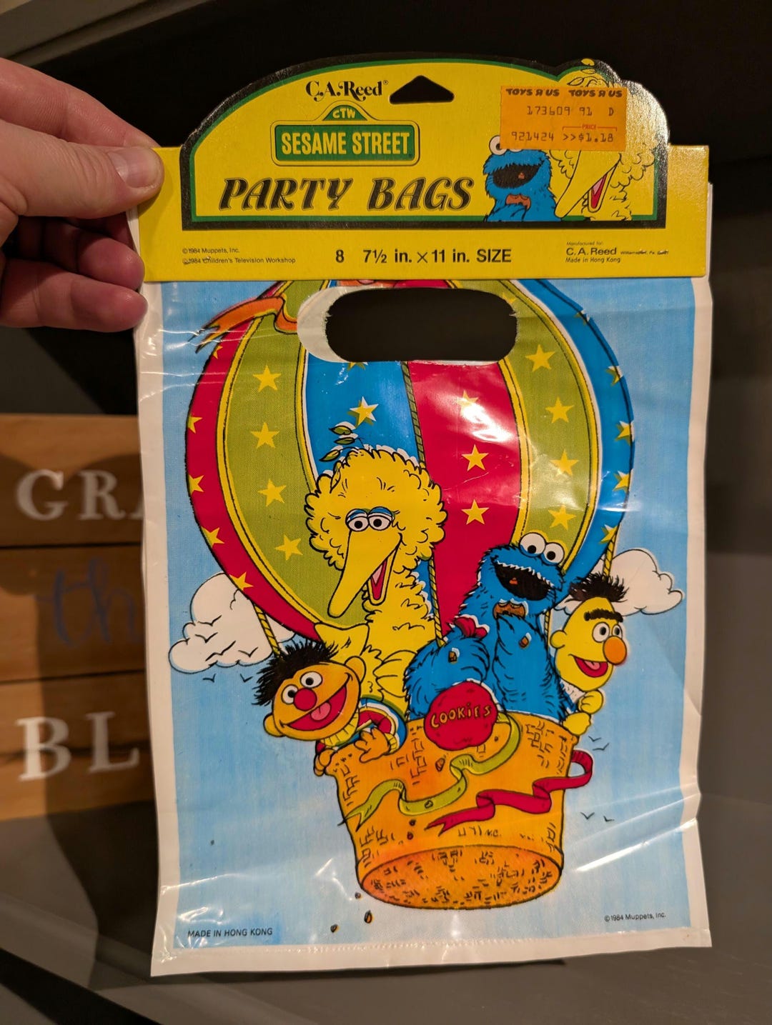 NOS 1984 Sesame Street Kermit the Frog Happy Birthday Party Bags Themed ...