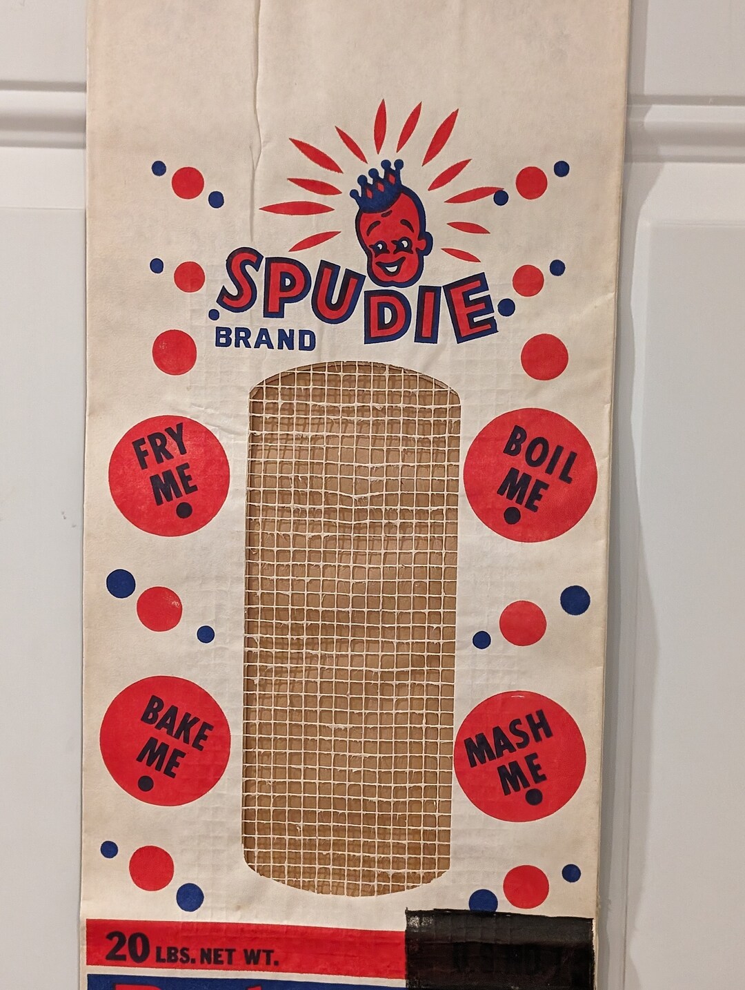 1960s 70s Spudie Brand Potatoes Sack - Old & Original - Ruderman Farms ...