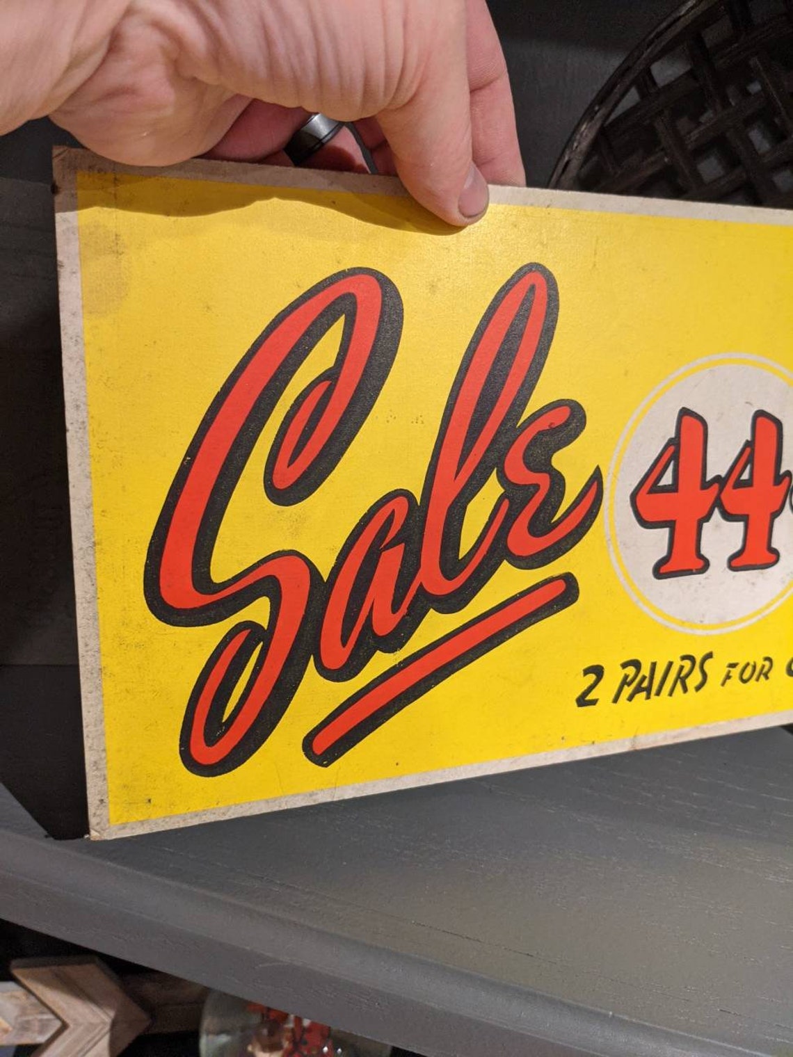 Original 1940's Yellow Sale store price sign vintage sign | Etsy