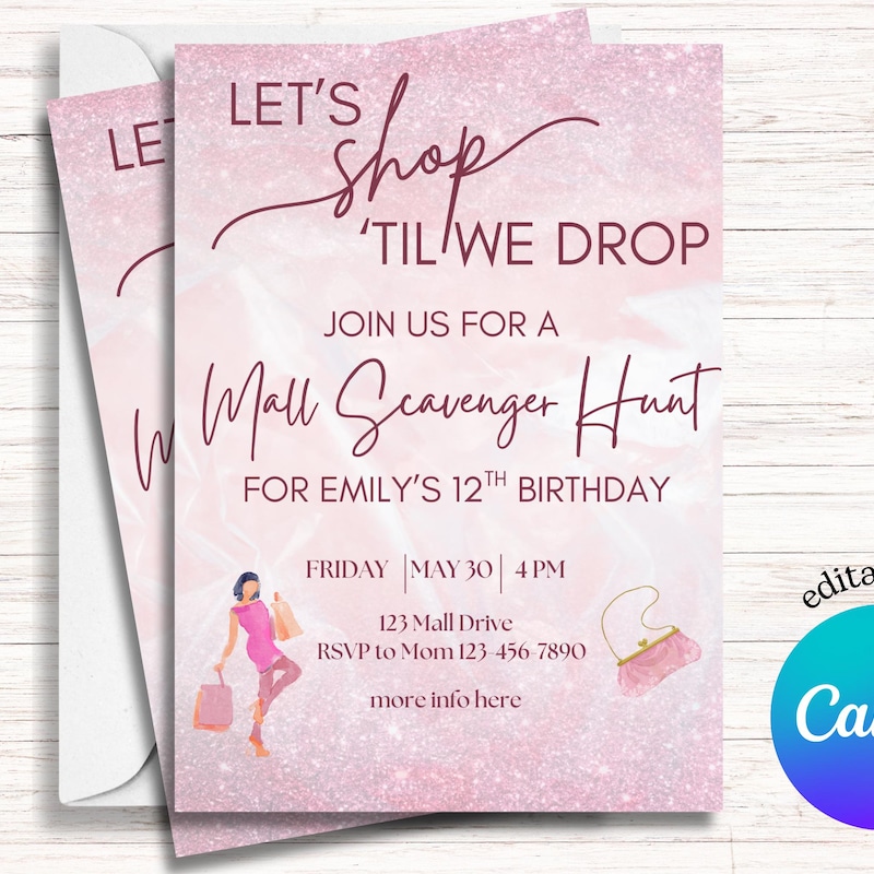 Invitation Mall Party - Etsy