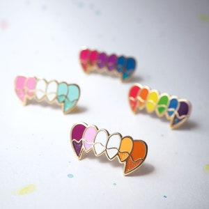 Pride Fang Enamel Pin, LGBTQ Rainbow Flag, Queer Vampire - Etsy