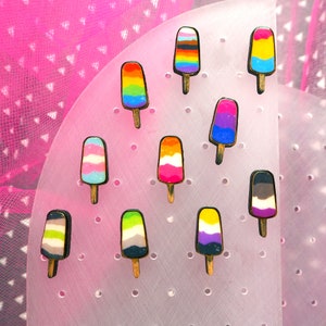 Pride Flag Popsicle Stud Earring, Trans Bisexual Lesbian Nonbinary ...