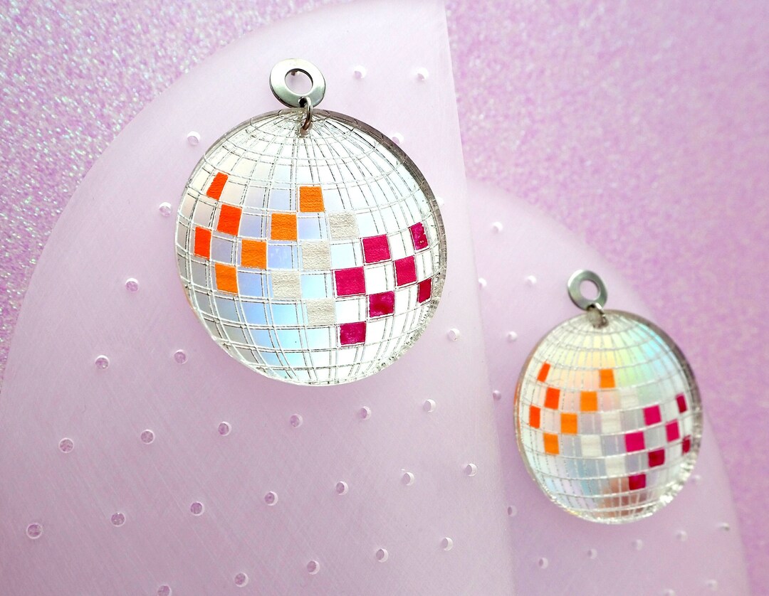 Lesbian Pride Earring, Disco Earring, Queer Party, Flagging, Cute Pride ...