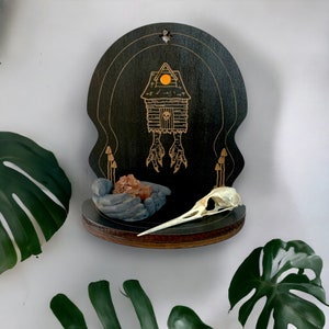 Baba Yaga Altar Piece + Wall Shelf, Forest Witch, Handmade, Gothic ...