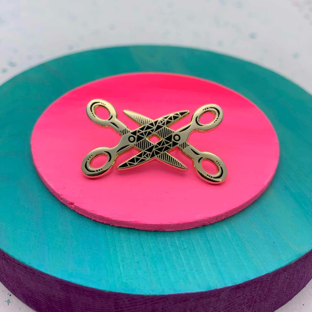 Scissors Scissoring Enamel Pin Lesbian Sapphic Pin Queer Jewelry Gold Or Silver Flirty Gay