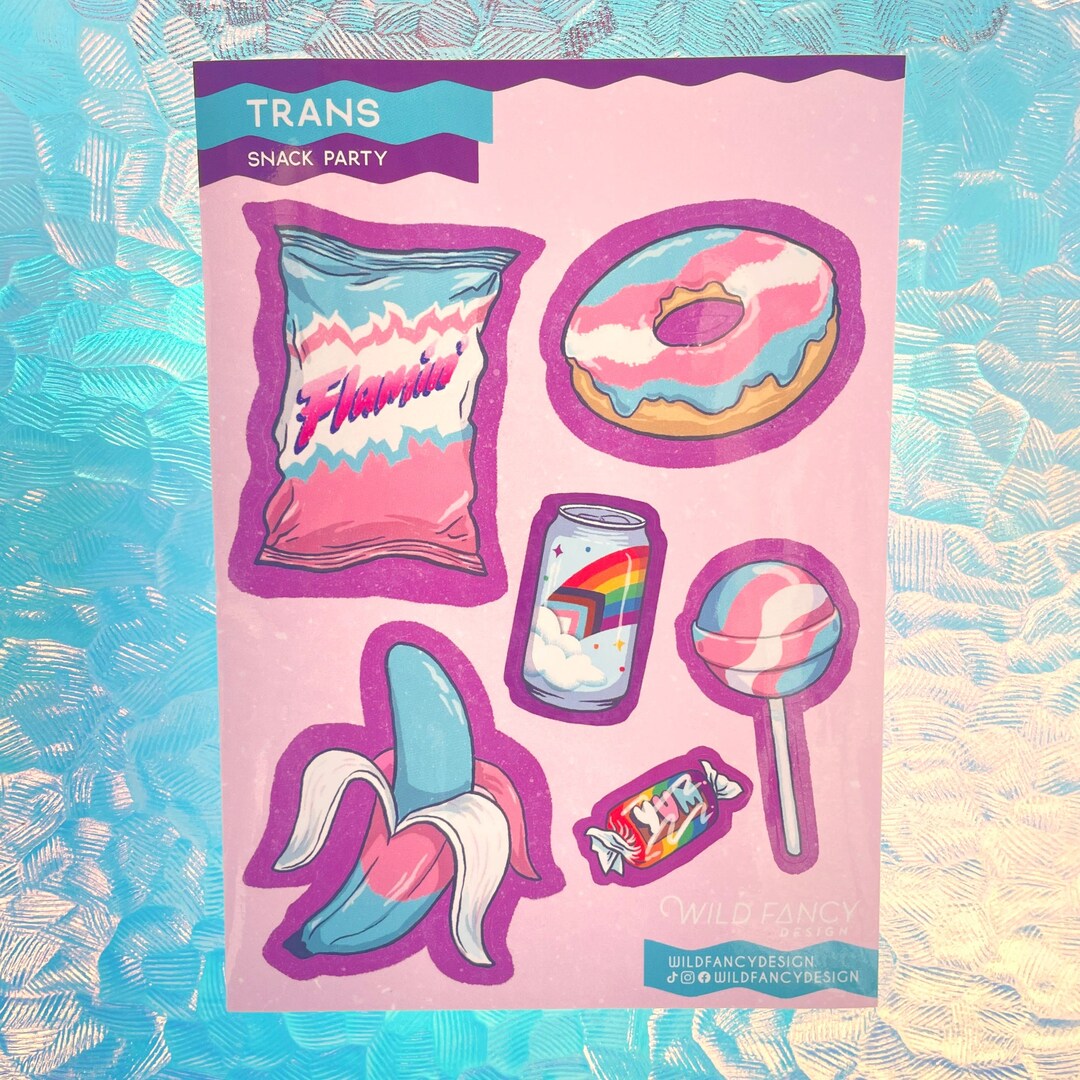 Trans Snacks Sticker Sheet T4t, Lesbian, Gay Men, Pansexual, Bisexual ...