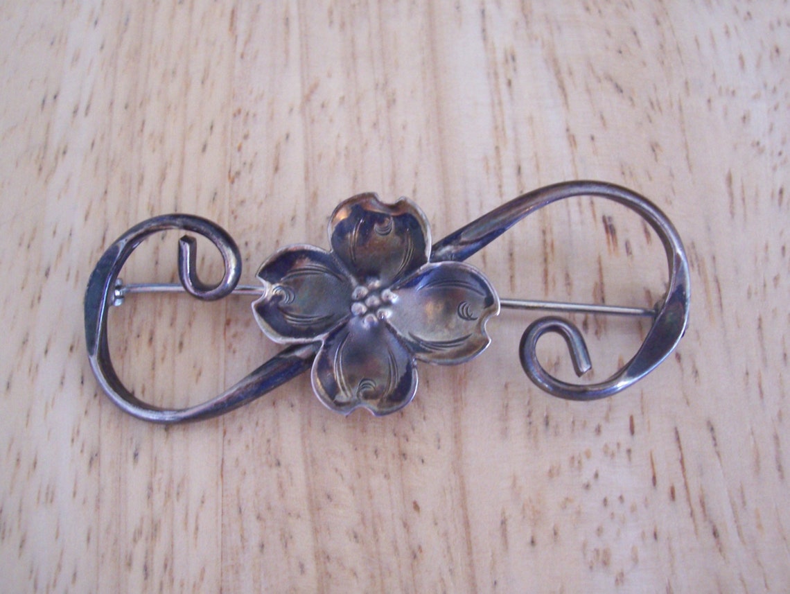 Vintage Sterling Silver Stuart Nye Dogwood Brooch Pin - Etsy