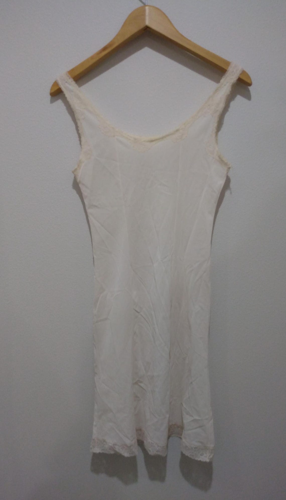 Vintage Henson Kickernick Slip Womens Size 32 off White Lace USA Made ...