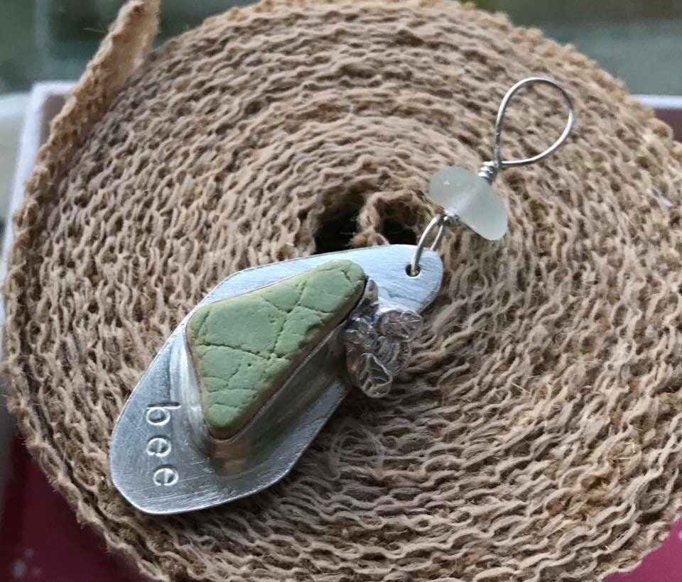 Quirky Sterling Silver Beach Pendant Bumblebee Pendant | Etsy
