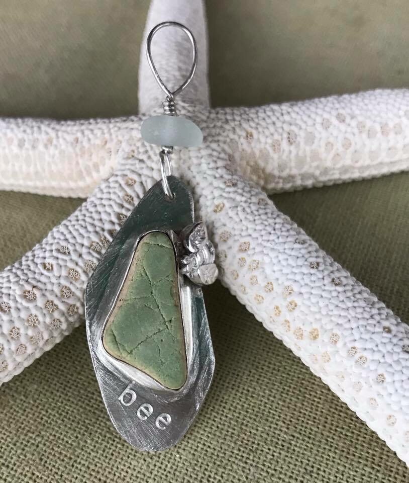 Quirky Sterling Silver Beach Pendant Bumblebee Pendant | Etsy