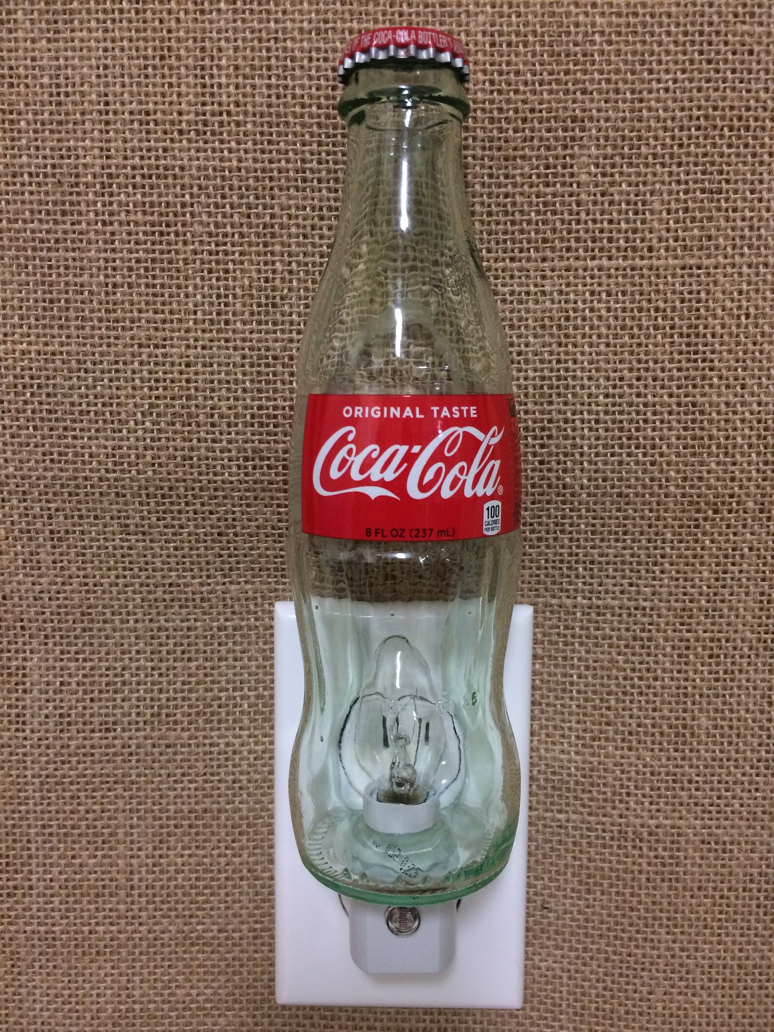 Coca Cola 8oz. Glass Bottle Night Light | Etsy