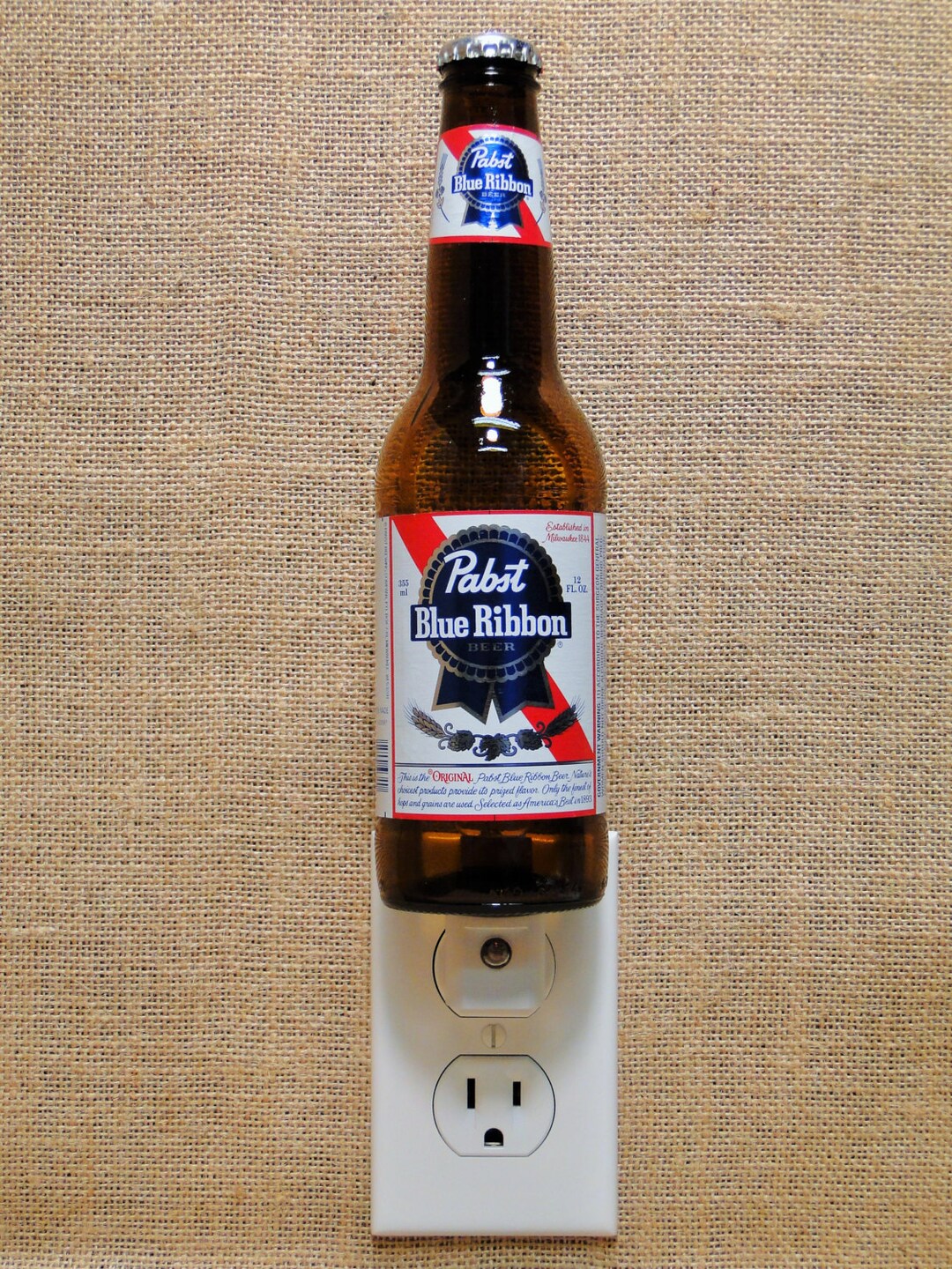 Pabst Blue Ribbon 12oz. Glass Bottle Night Light - Etsy