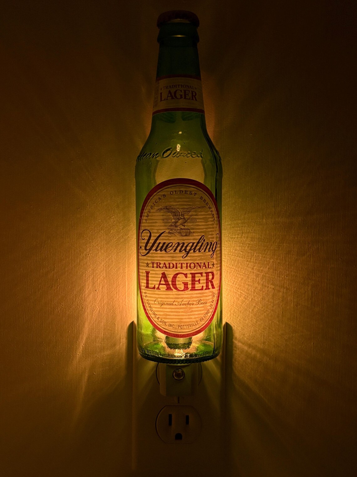 Yuengling Lager 12oz. Glass Bottle Night Light - Etsy