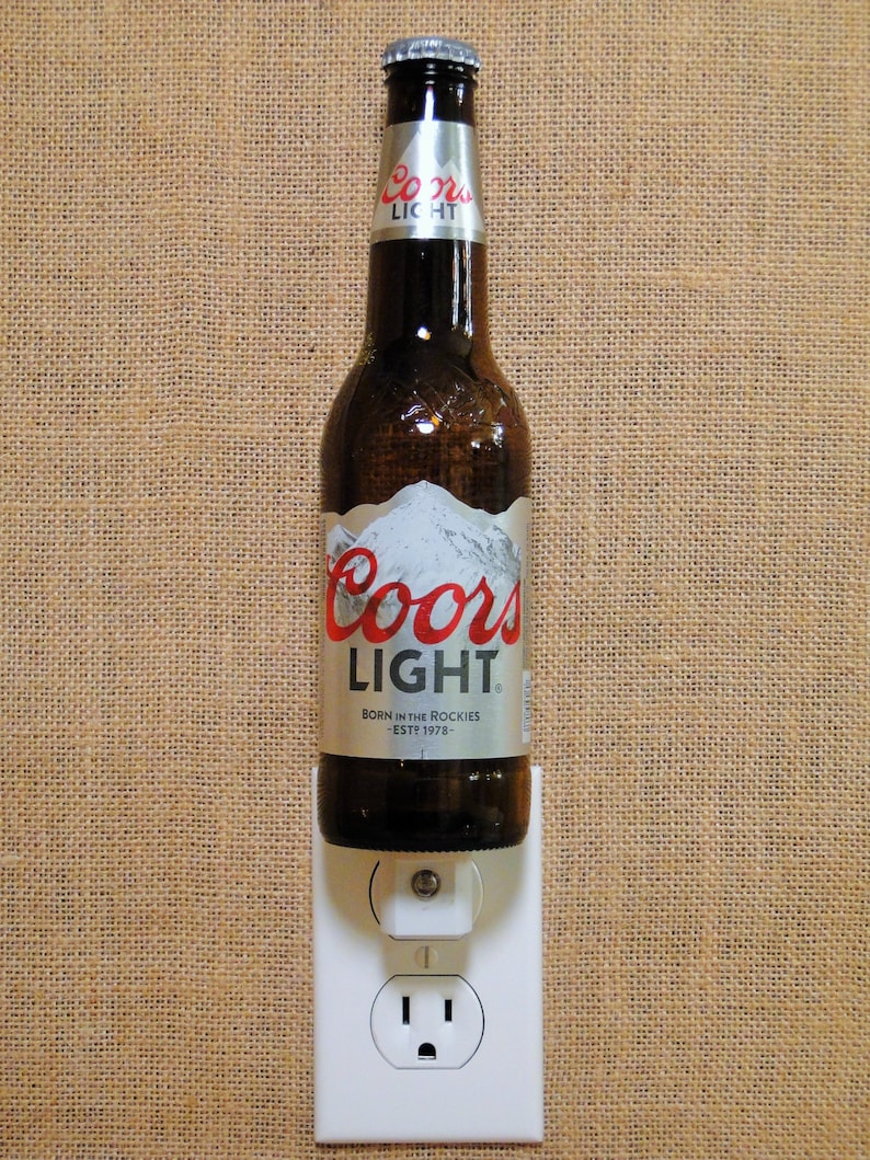 Coors Light 12oz. Glass Bottle Night Light | Etsy