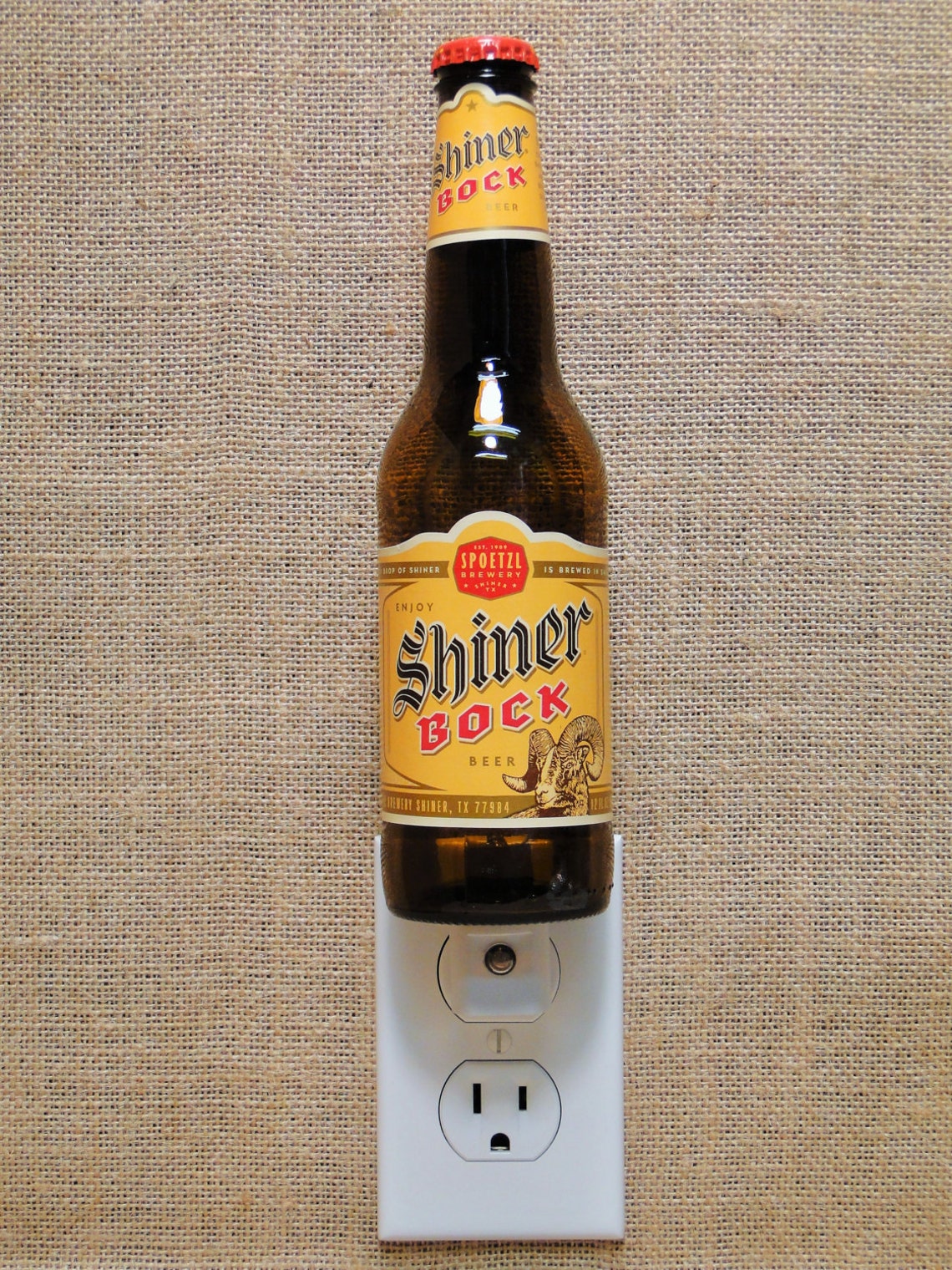 Shiner Bock 12oz. Glass Bottle Night Light | Etsy