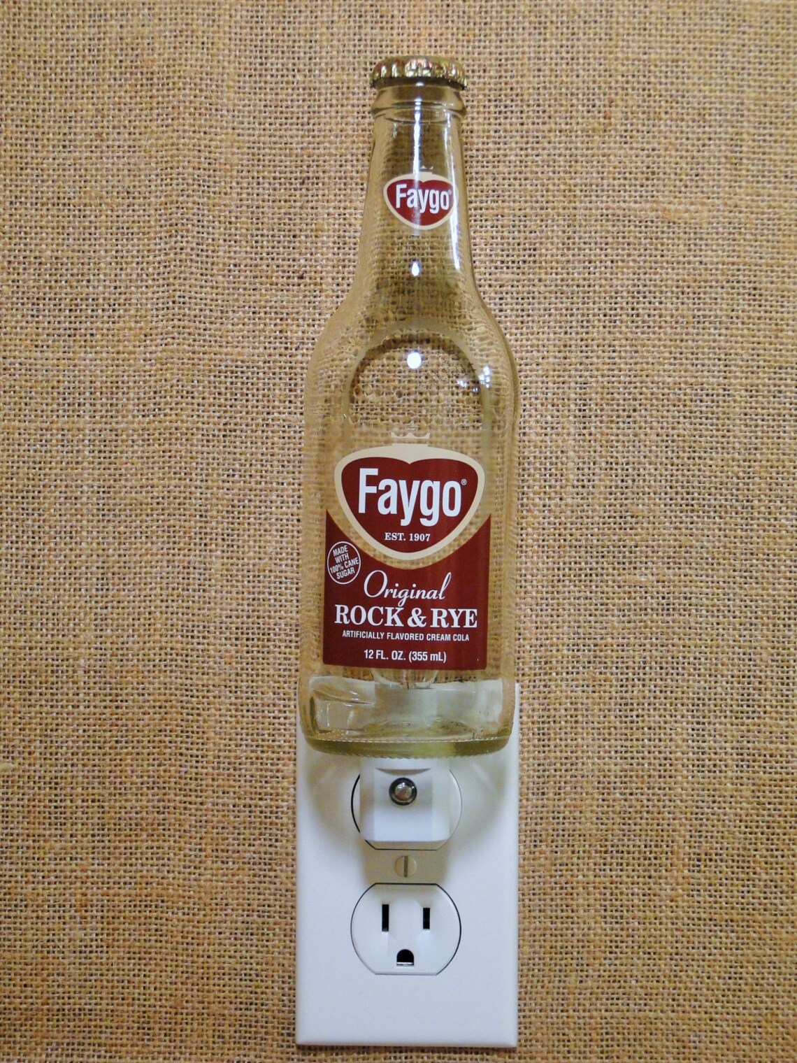Faygo Rock & Rye 12oz. Glass Bottle Night Light - Etsy