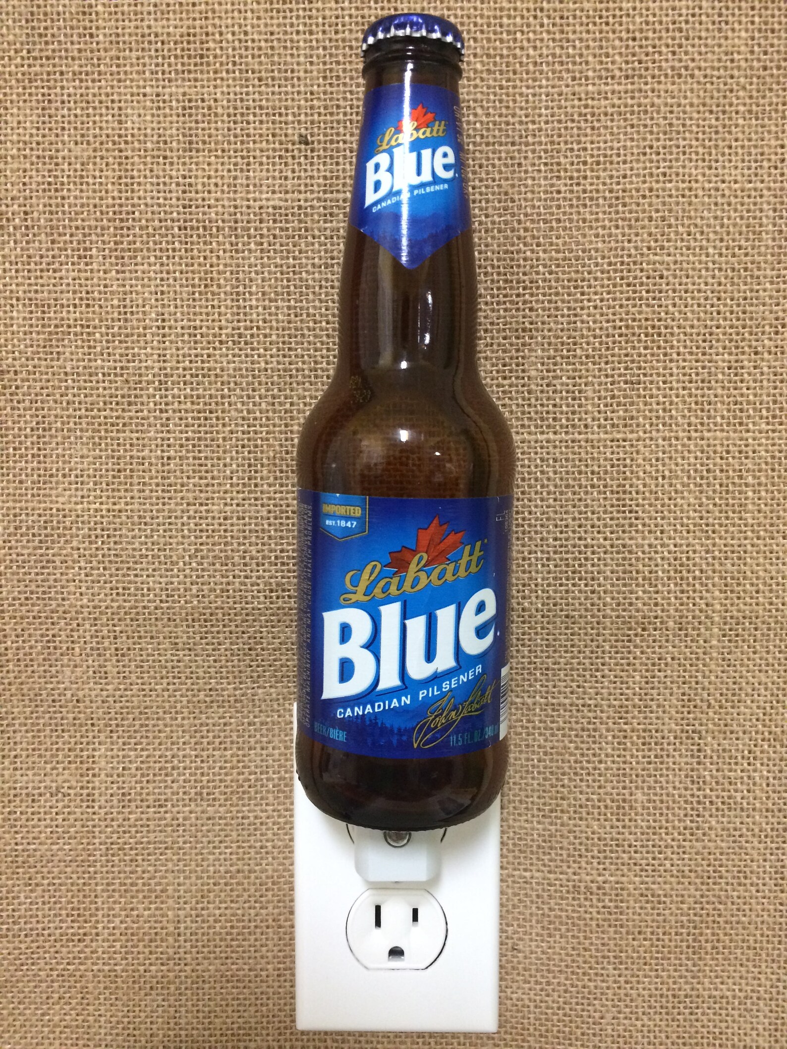 Labatt Blue 12oz. Glass Bottle Night Light | Etsy