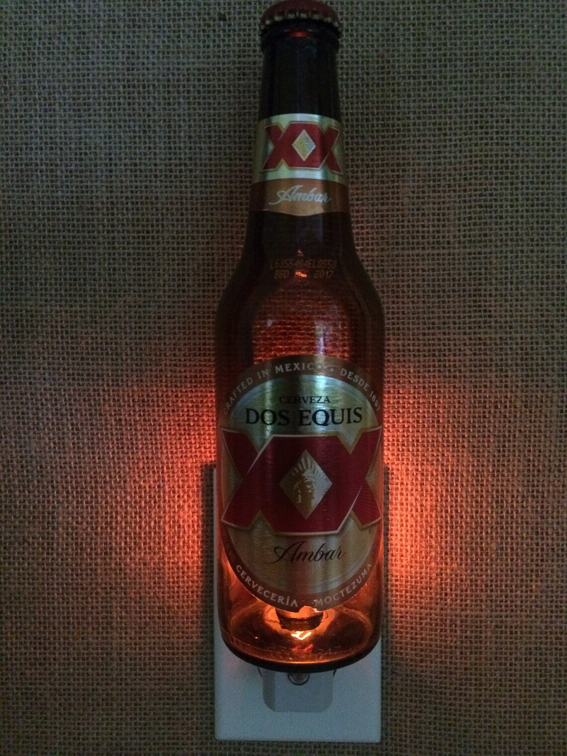 Dos Equis Ambar 12oz. Glass Bottle Night Light - Etsy