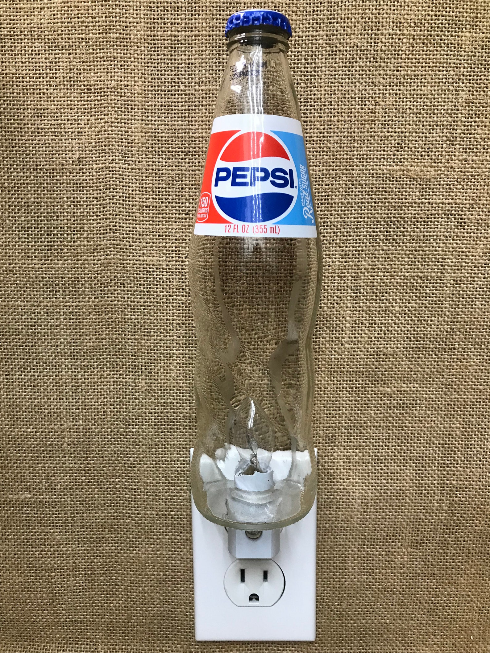 Pepsi-Cola 12oz. Glass Bottle Night Light | Etsy