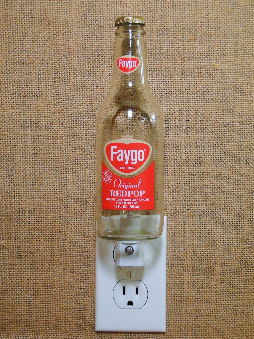 Faygo Redpop 12oz. Glass Bottle Night Light - Etsy