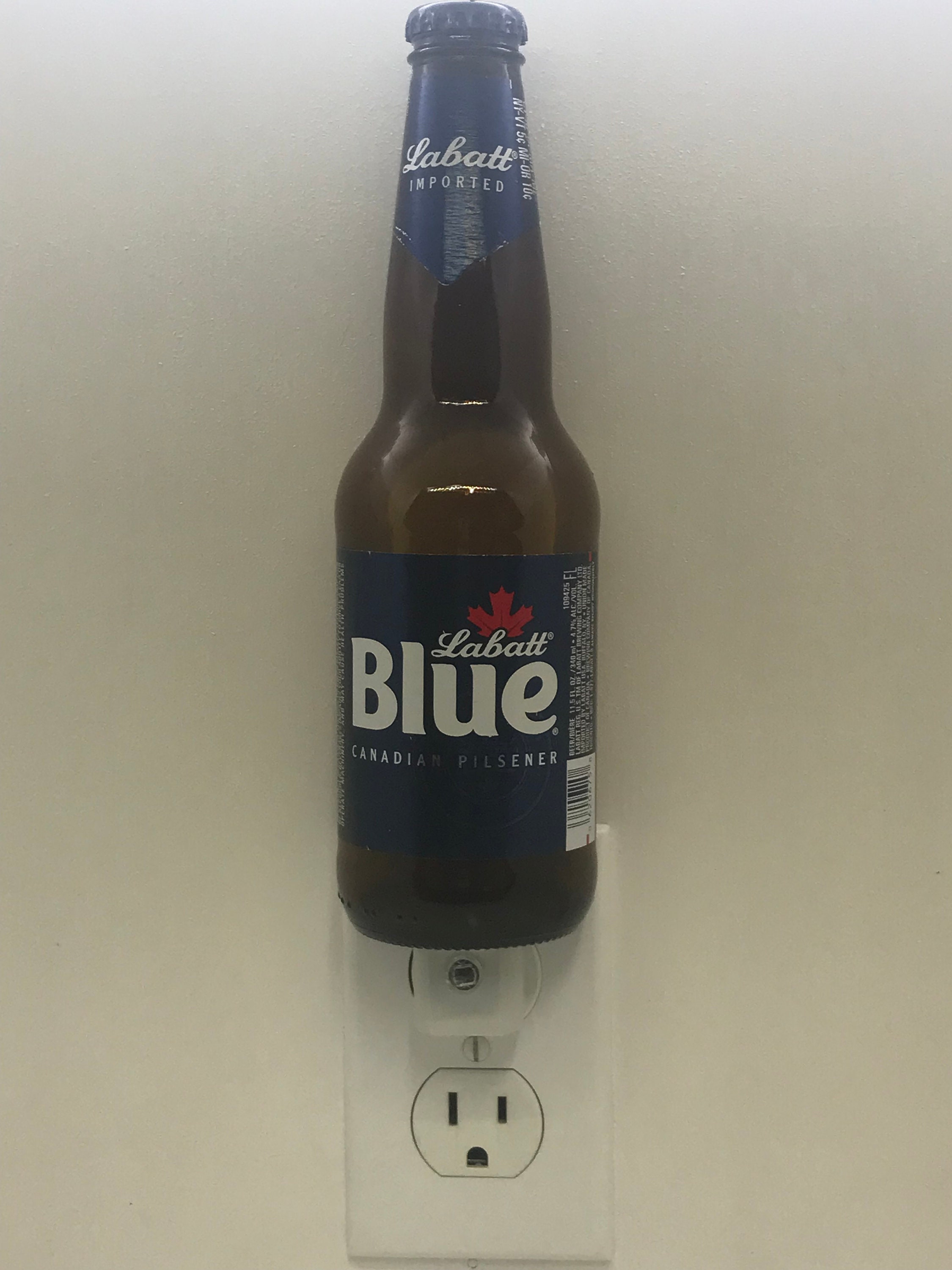 Light Blue Beer Bottle