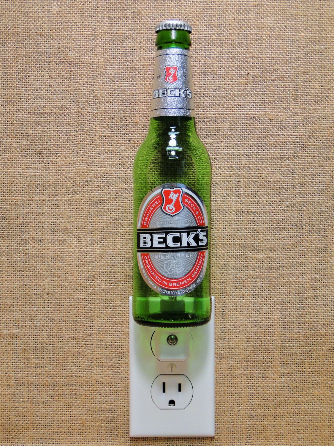 Beck's 12oz. Glass Bottle Night Light - Etsy