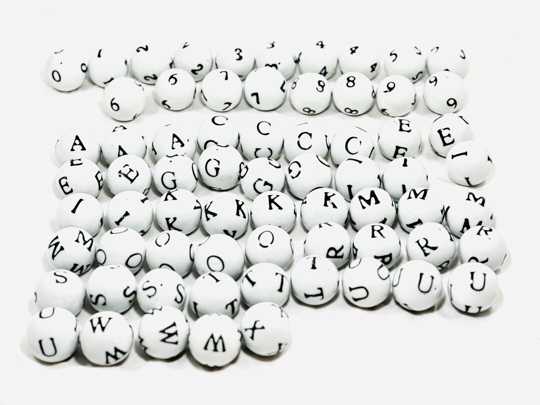 Ceramic Porcelain Balls Alphabet Letter Initial Decorative Lot of 69 ...