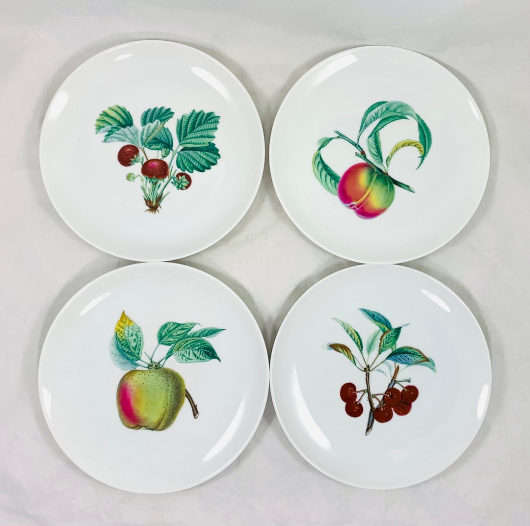 Kaiser Fruit Porcelain Plates for Dessert West Germany Set of 4 - Etsy