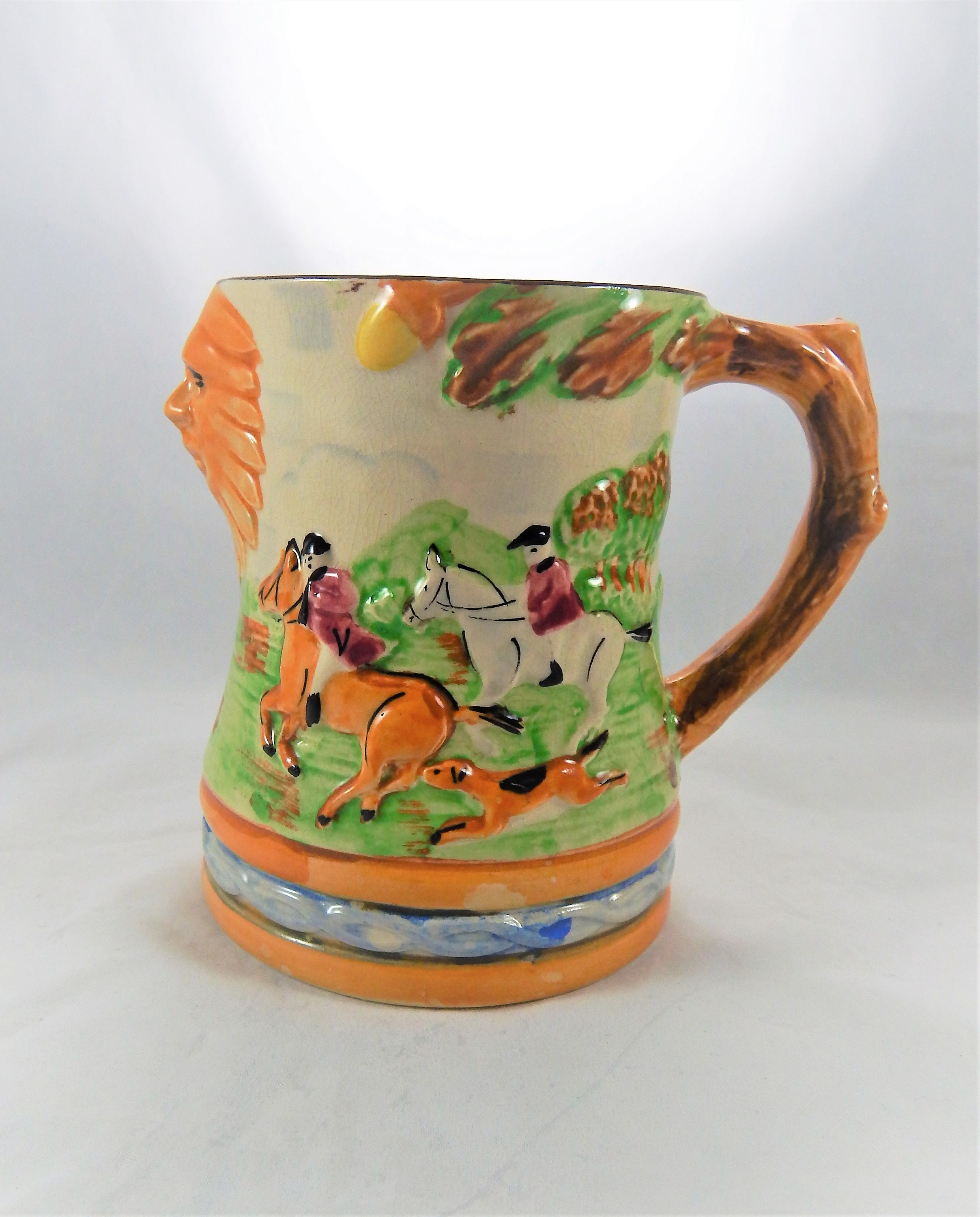 Antique Arthur Wood Mug Made in England Earthenware Hunting Sun 1904 ...