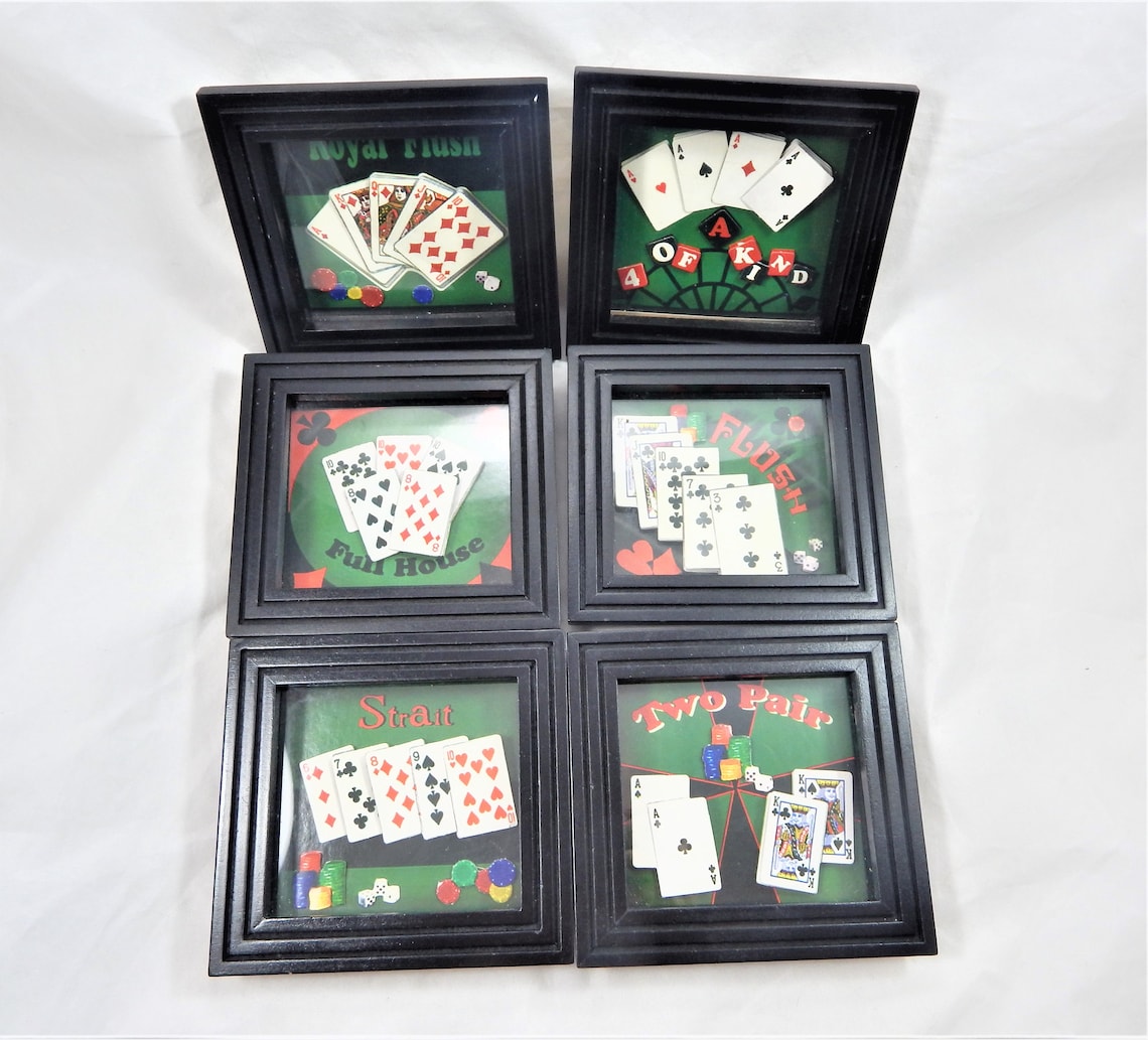 Poker Casino Playing Cards Shadow Box Wall Pictures - Etsy
