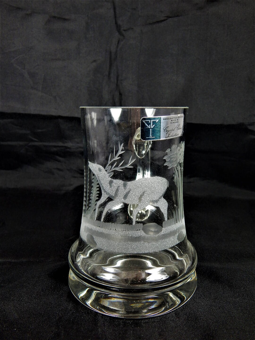 Crystal Etched Deer Mug Handcrafted in Romania - Etsy