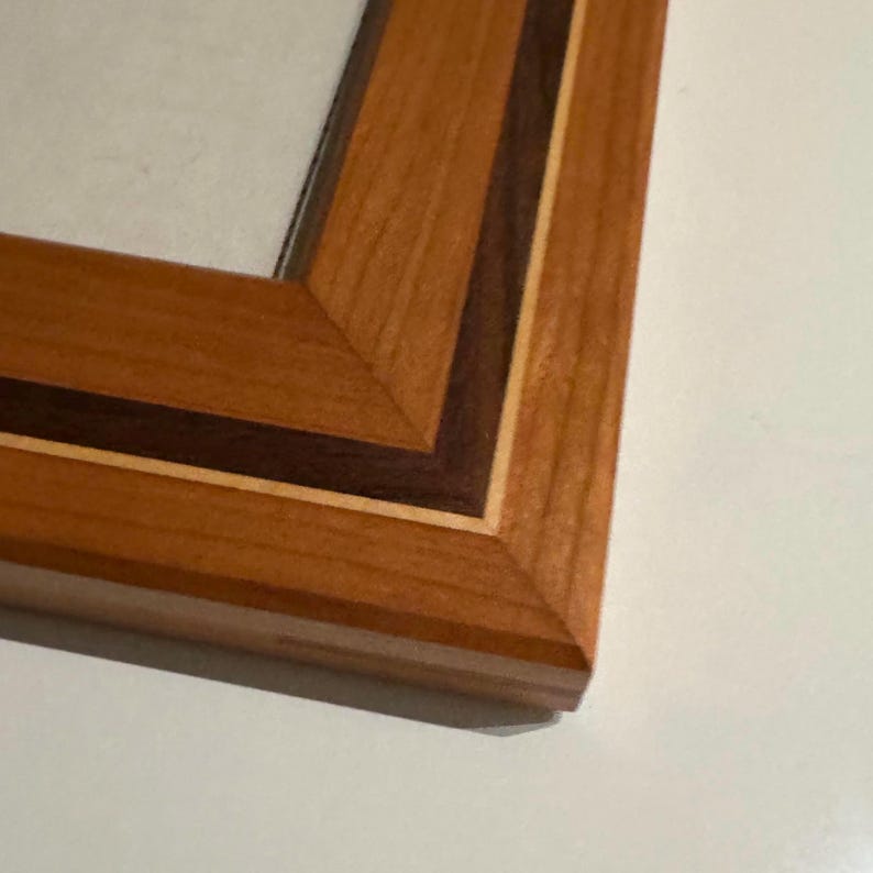 Handmade Wood Inlay Frame With Stand and Hand Stitched Covering - Etsy