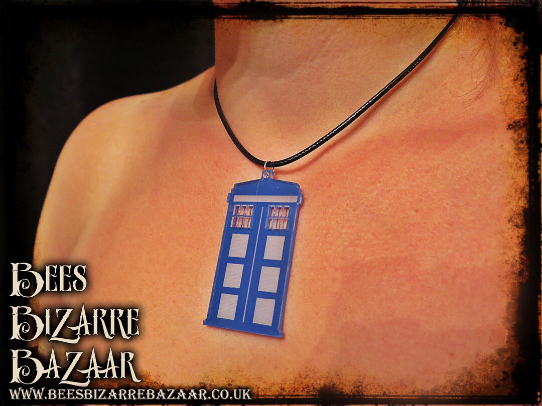 Tardis Necklace Laser Acrylic Dr.who - Etsy