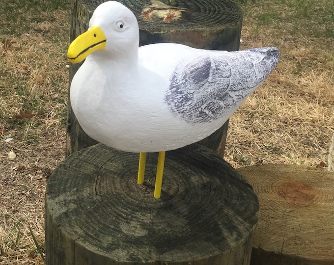 Large Common Gull Outdoor Cement Seagull S - Etsy