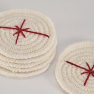 Christmas Set of 6 Crocheted Jute String Coasters Handmade. - Etsy