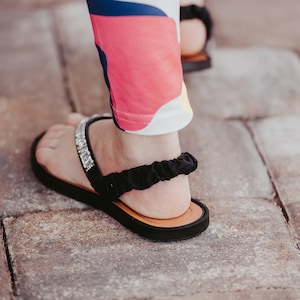 Black Flip Flop Back Straps / Shoe Accessories - Adults and Children ...