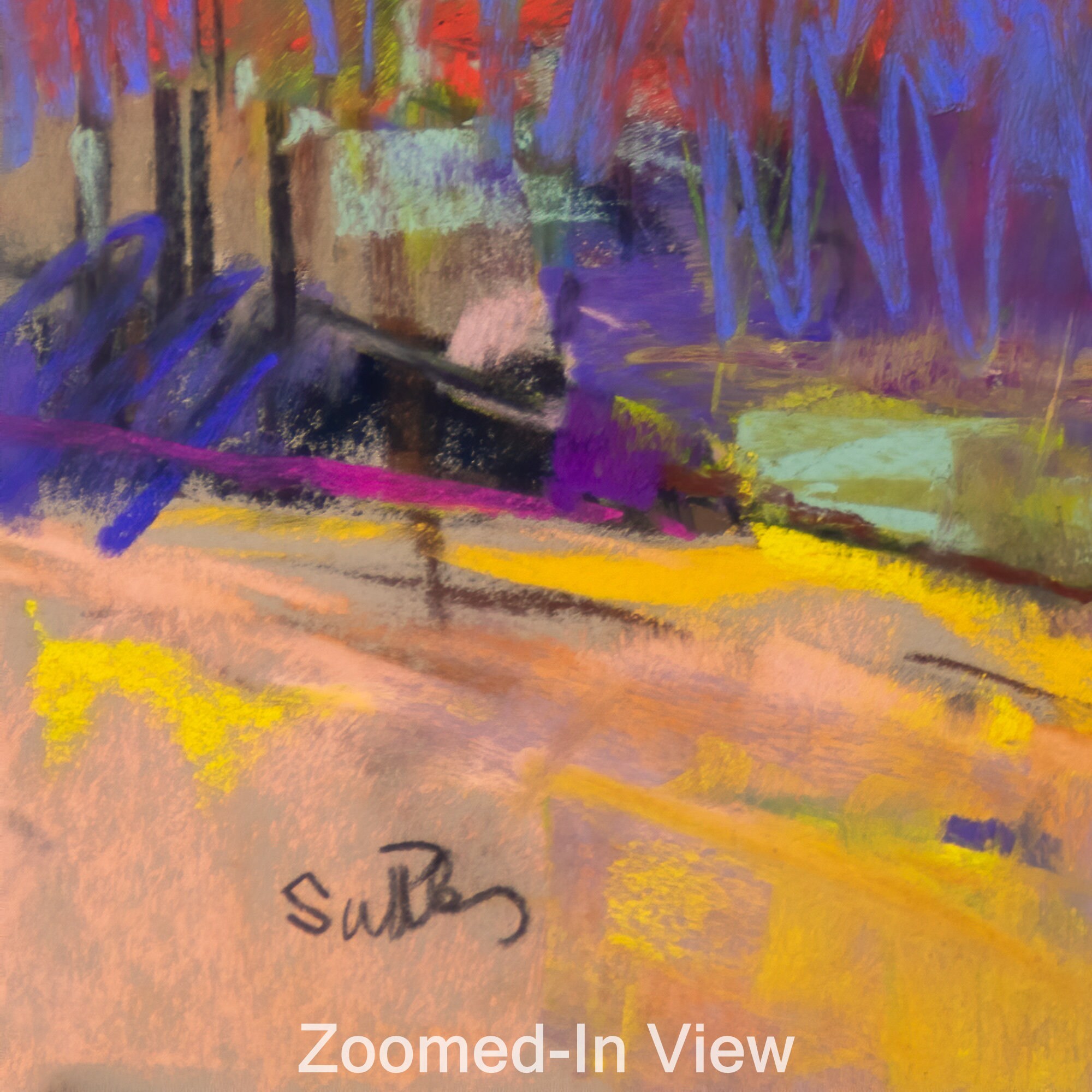 Original Expressionism Pastel on Paper simplify, Simplify Blue Ridge ...