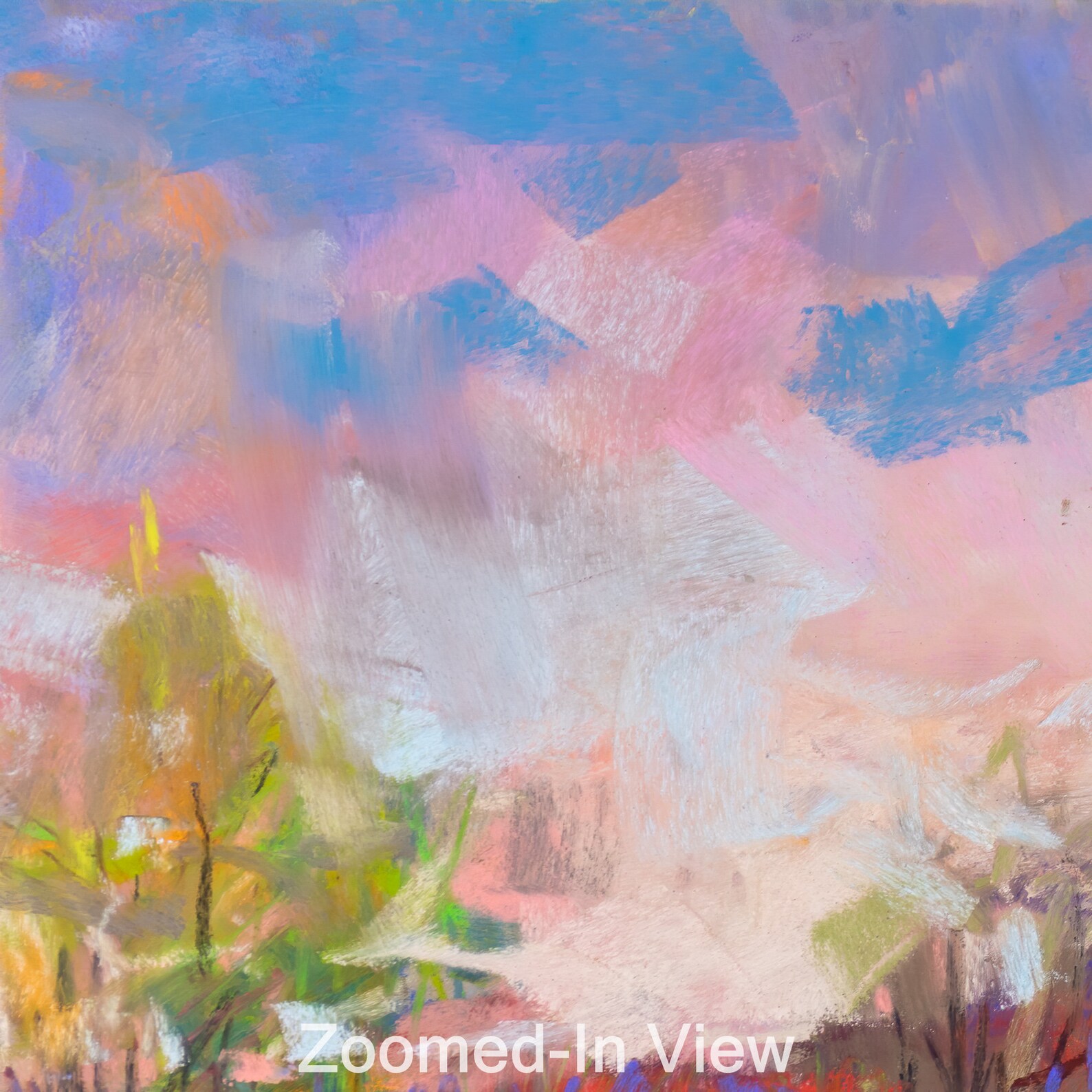 Original Expressionism Pastel on Paper simplify, Simplify Blue Ridge ...