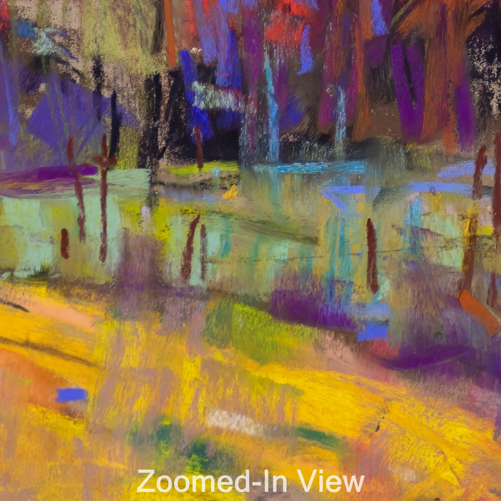 Original Expressionism Pastel on Paper simplify, Simplify Blue Ridge ...