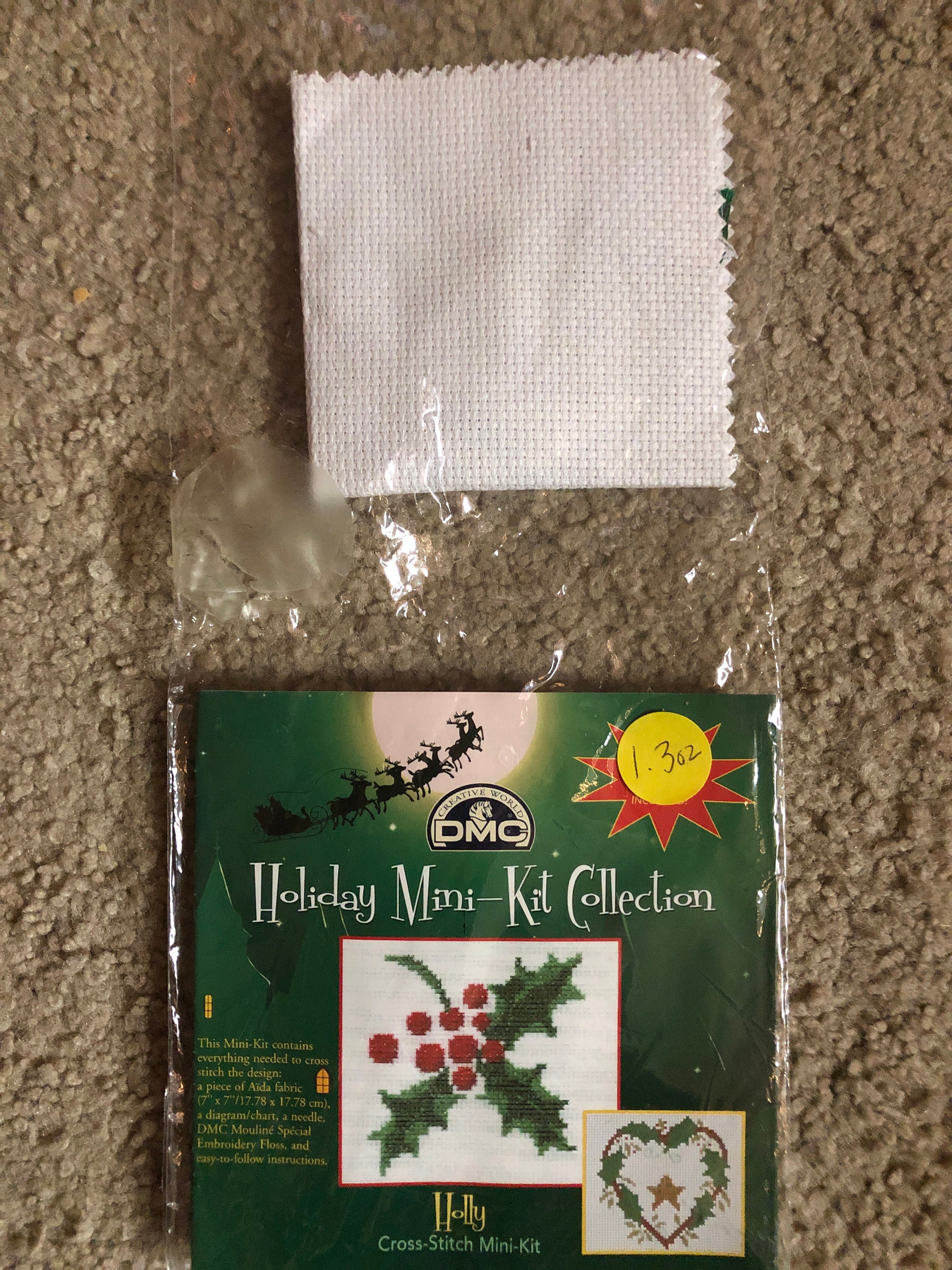 DMC Holly Holiday Mini-kit Collection PLUS Bonus Design Included Cross ...