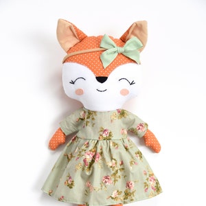 Heirloom Doll Fox Stuffed Fox Baby Shower Fox Toy Fox Nursery Decor ...